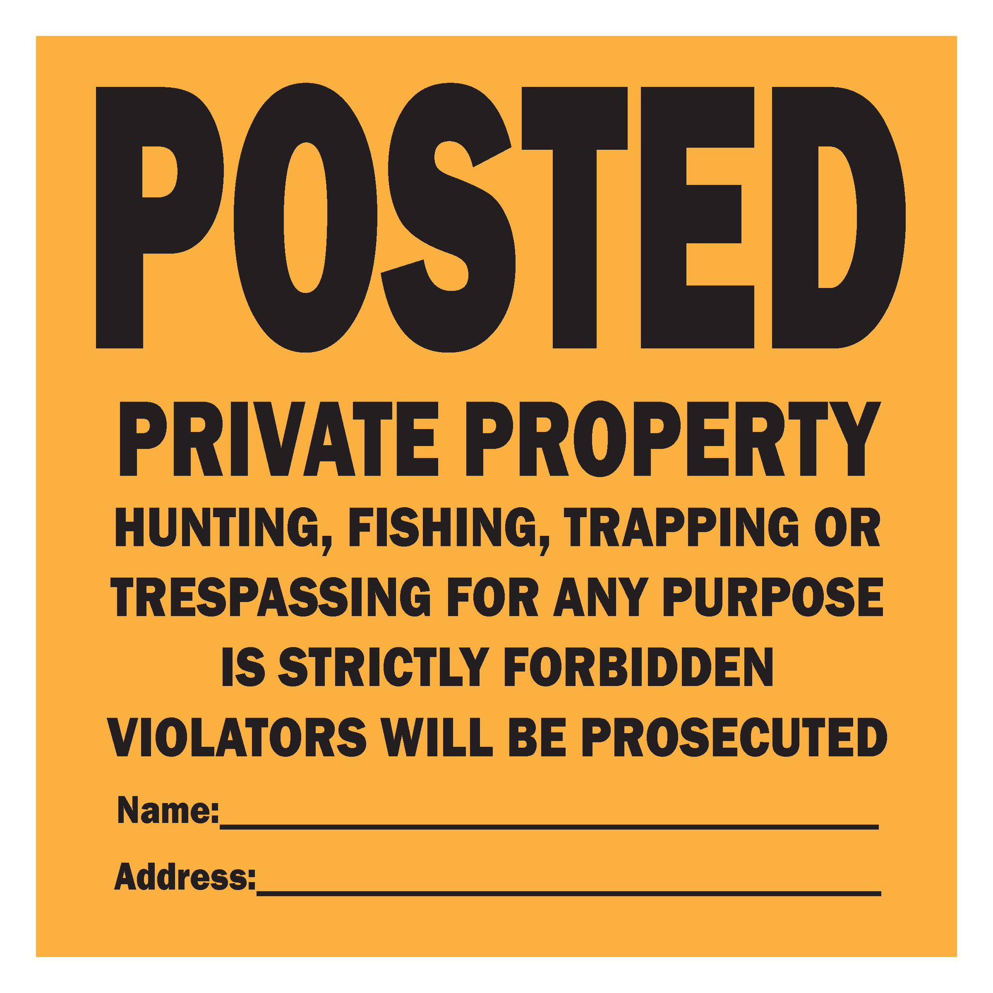 Custom Posted Signs in Bulk, Factory Direct in the USA – PostedSigns.com